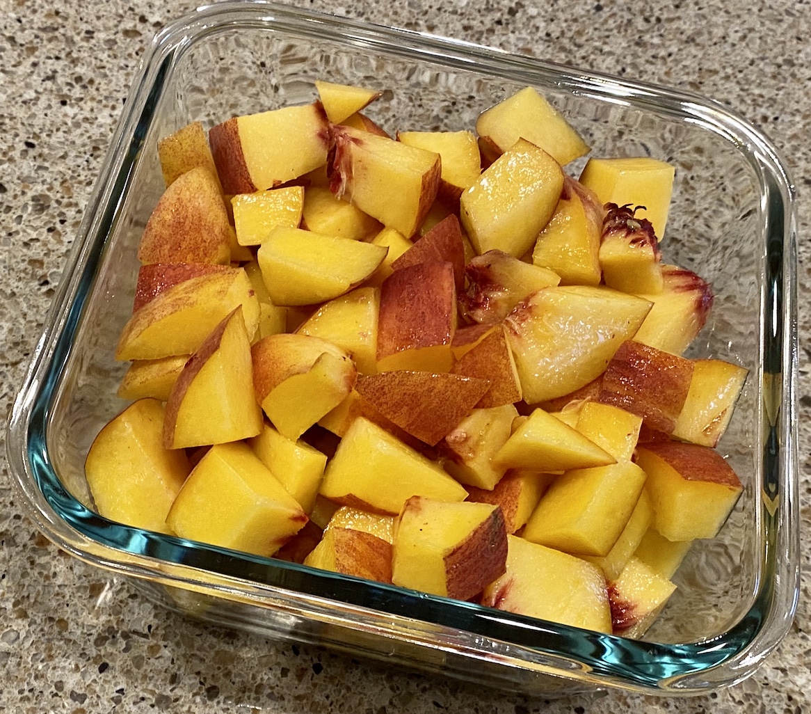 Peach Crumble for Two - Pebbles and Toast