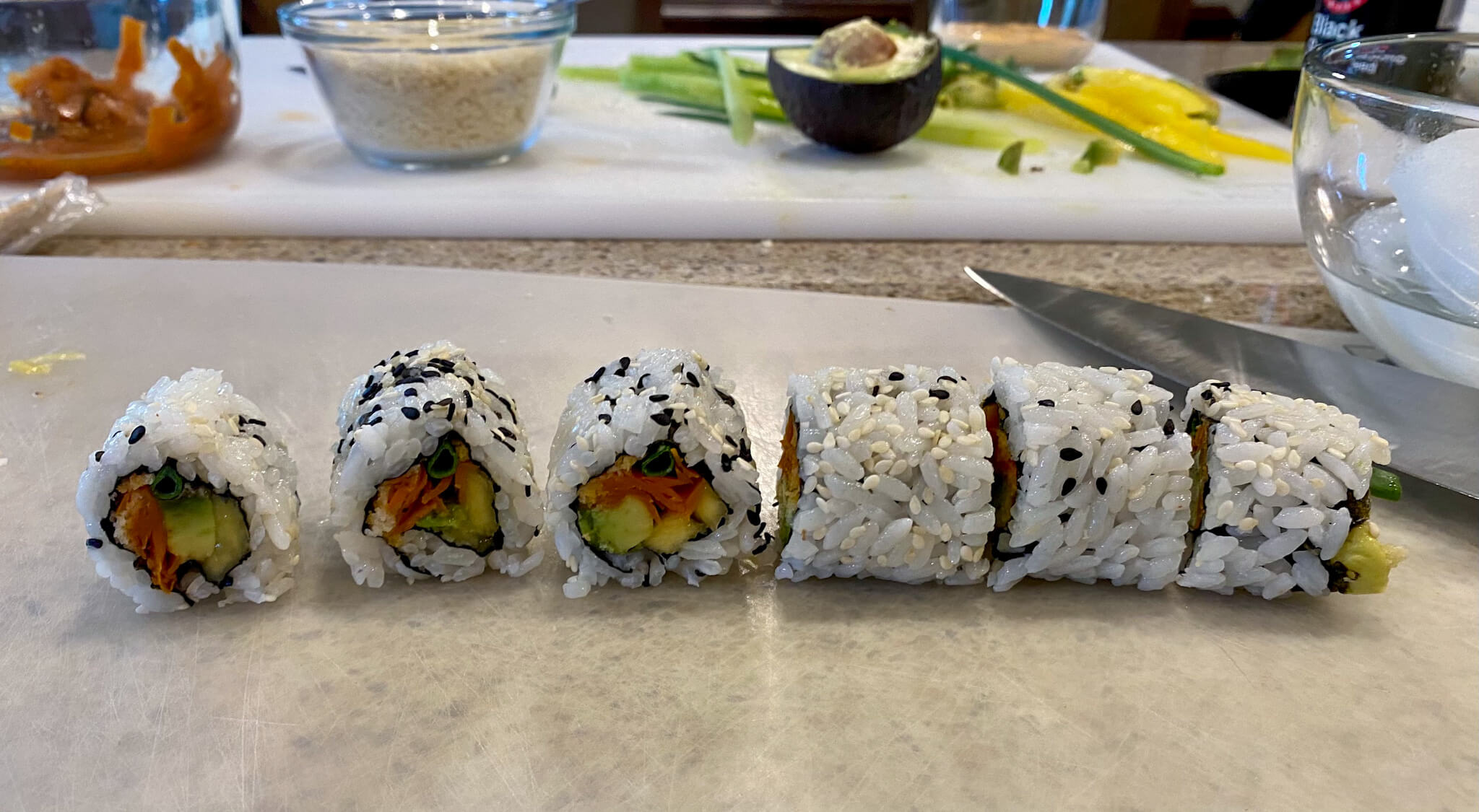 Tropical Crunch Uramaki (vegan sushi roll) – Pebbles and Toast