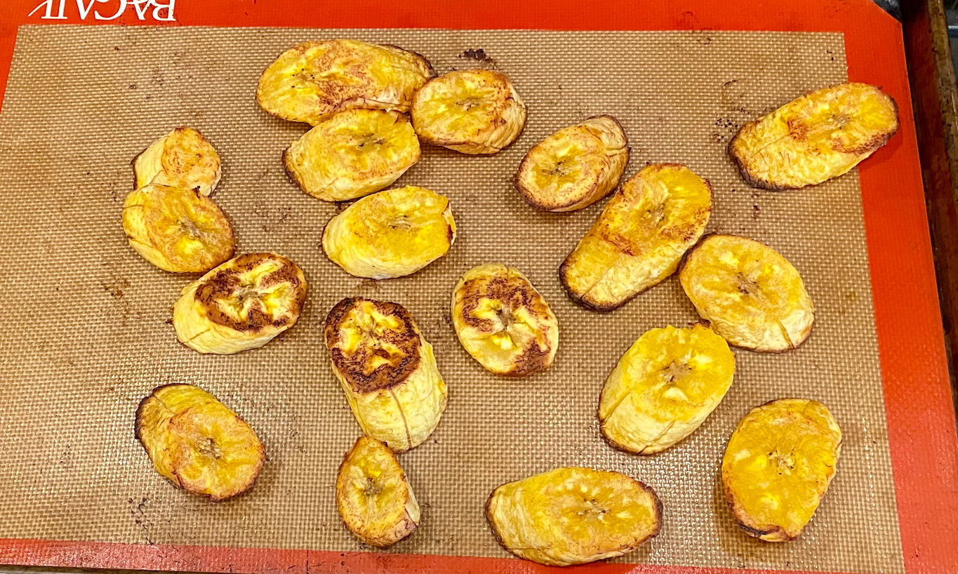Oven-Roasted Sweet Plantains - Pebbles and Toast