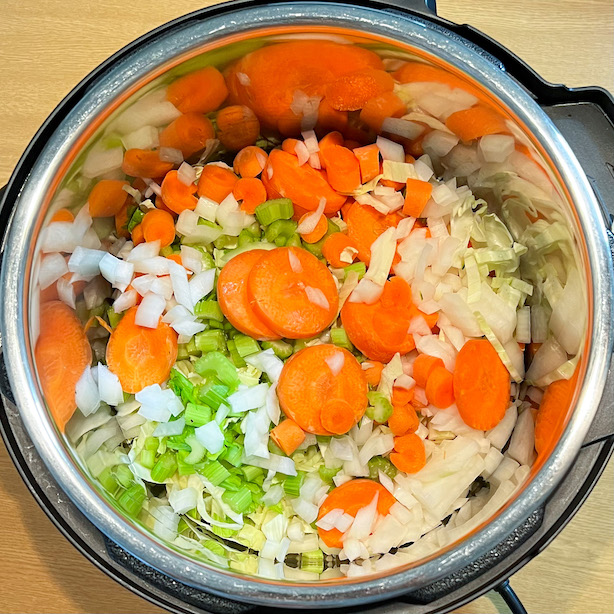 Instant Pot Cabbage and Vegetable Soup - Pebbles and Toast