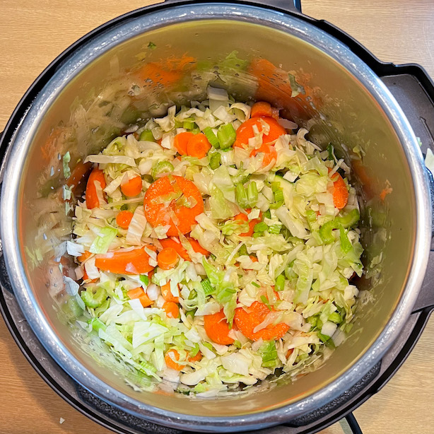 Instant Pot Cabbage and Vegetable Soup - Pebbles and Toast