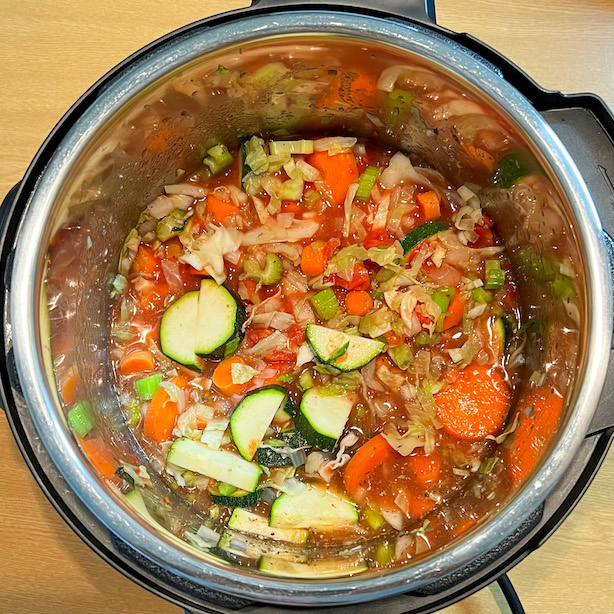 Instant Pot Cabbage and Vegetable Soup - Pebbles and Toast